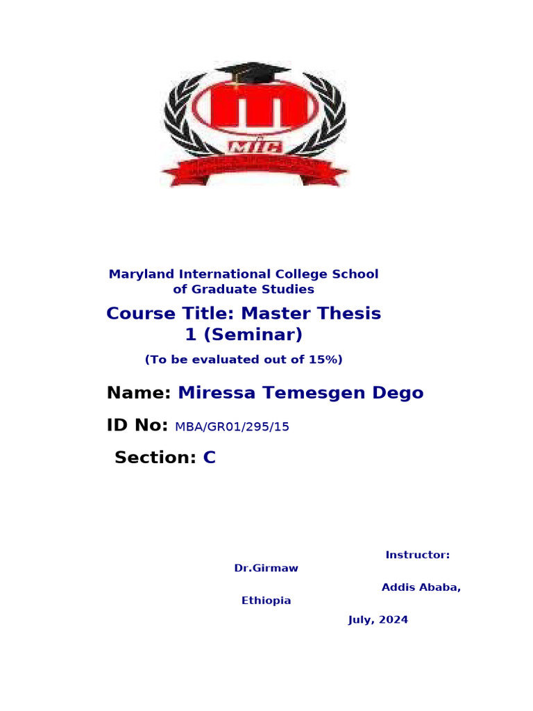 Master Thesis | PDF | Motivation | Motivational