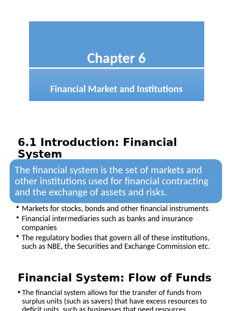 Overview of Financial Markets and Institutions | PDF | Securities ...
