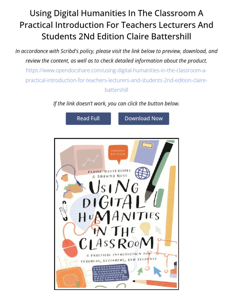 Using Digital Humanities in the Classroom A Practical Introduction for Teachers Lecturers and ...