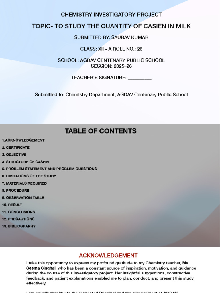 Casein Content Analysis in Milk Types | PDF | Milk | Experiment
