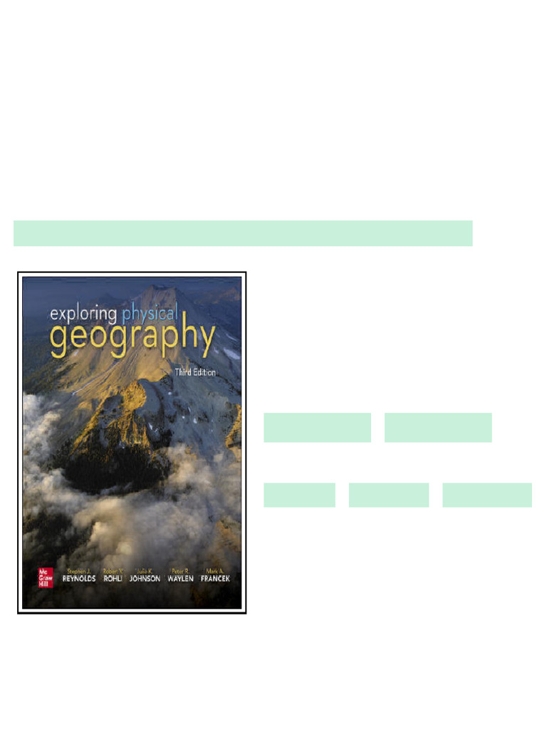 Test Bank for Exploring Physical Geography, 3rd Edition, Stephen ...