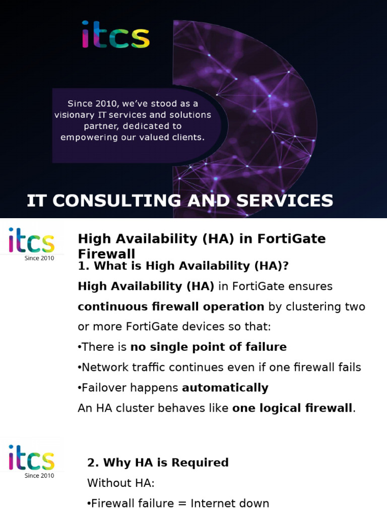 HA of Fortigate | PDF | Firewall (Computing) | Load Balancing (Computing)