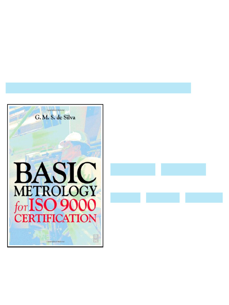 Basic Metrology for ISO 9000 Certification 1st Edition G. M. S. De ...