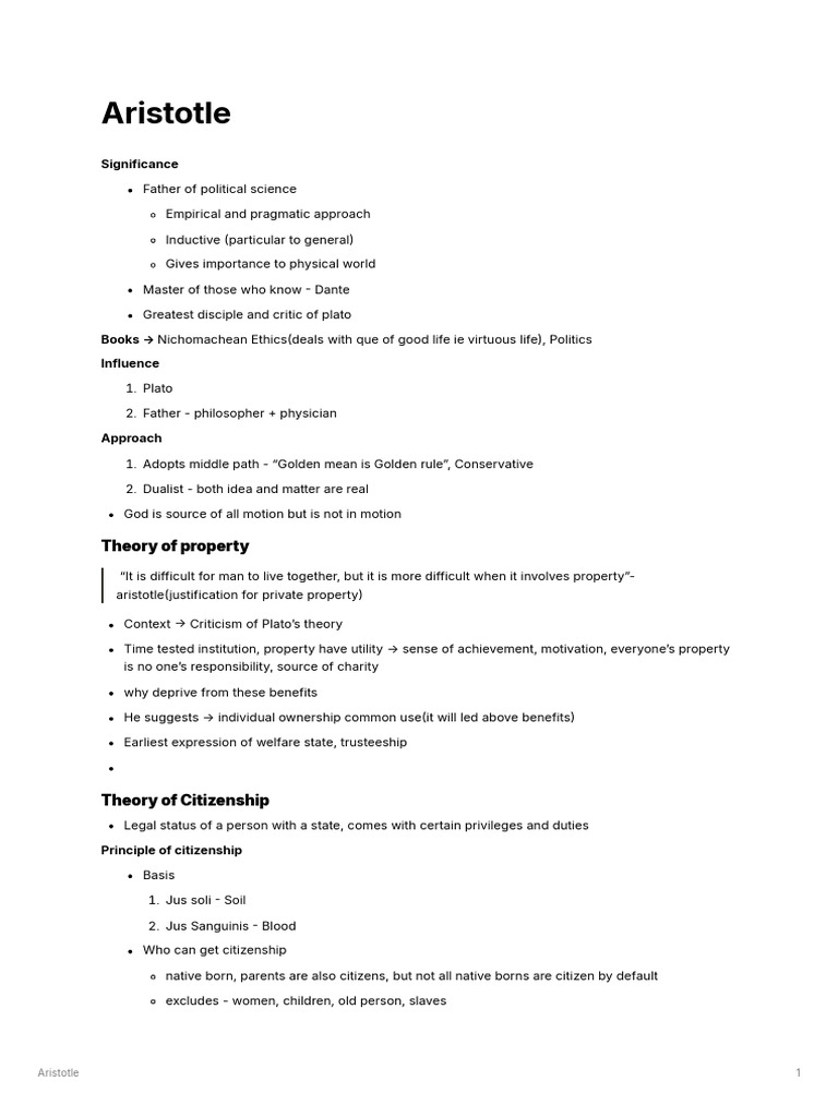 Aris | PDF | Citizenship | Virtue
