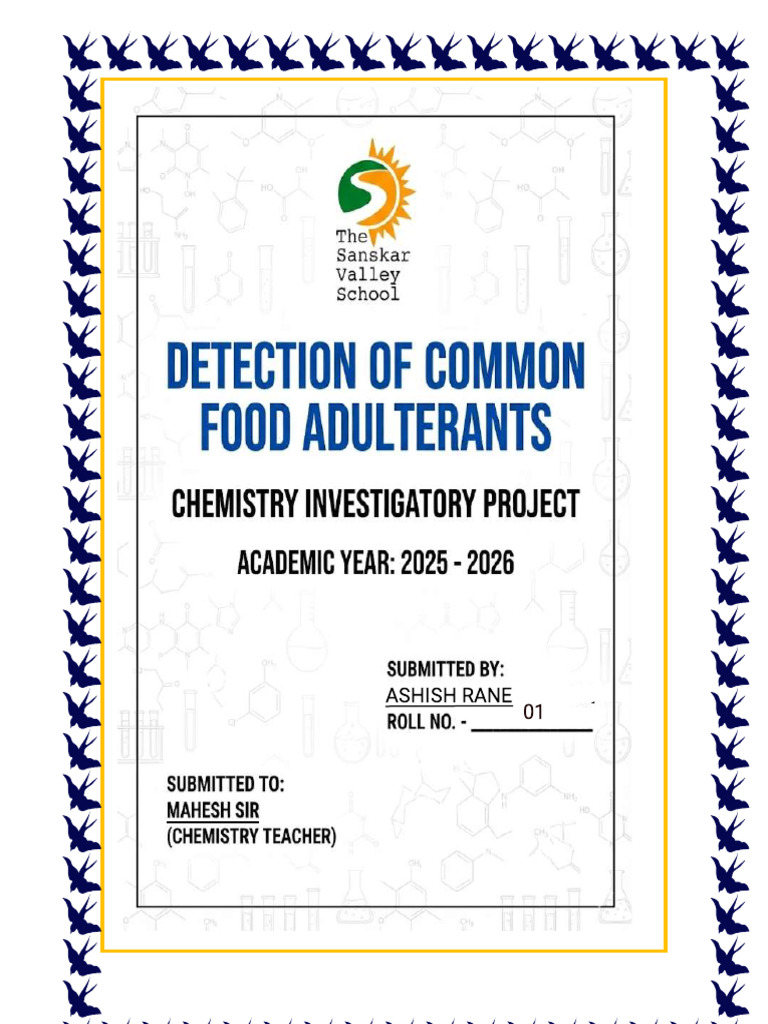 Detecting Food Adulterants: Simple Tests | PDF | Lead | Solubility