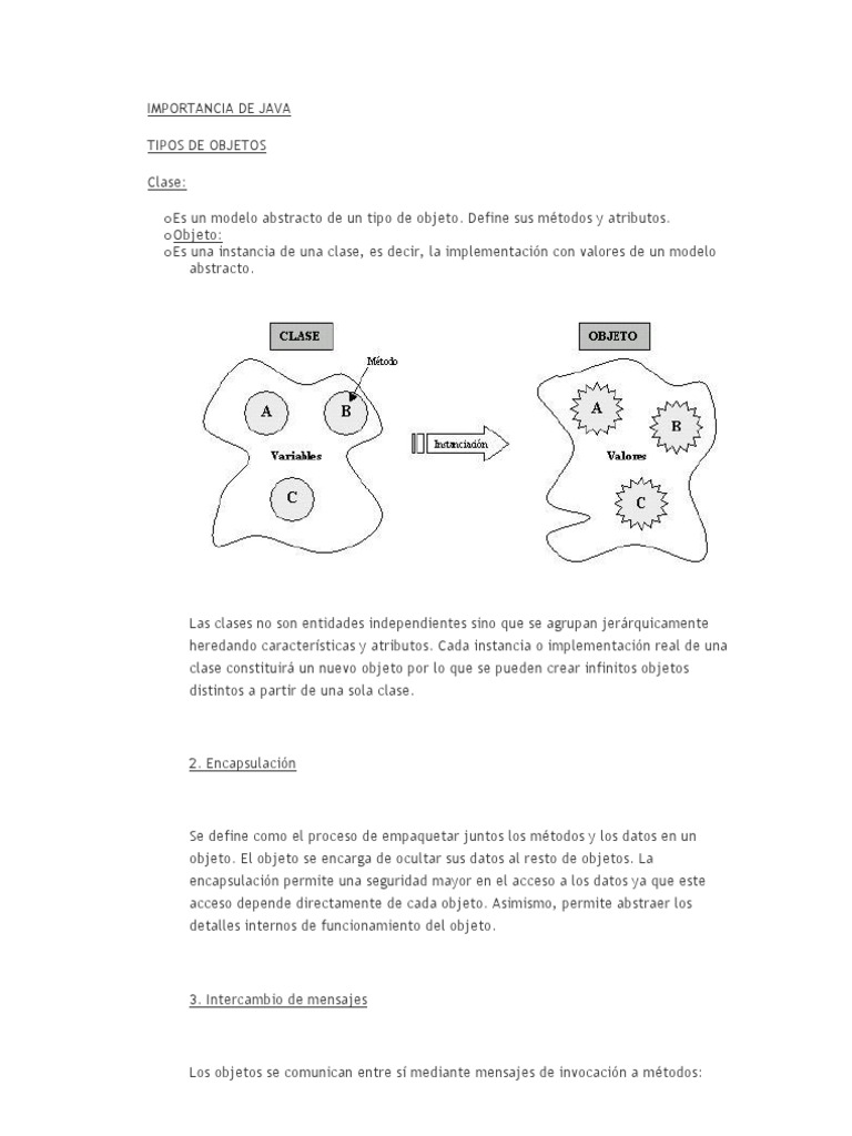 Importancia de Java | PDF | Java (lenguaje de programación) | Objeto ...