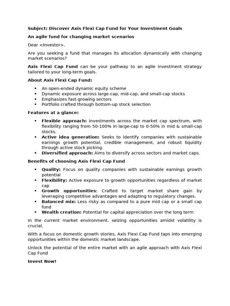 Axis Flexi Cap Fund | PDF