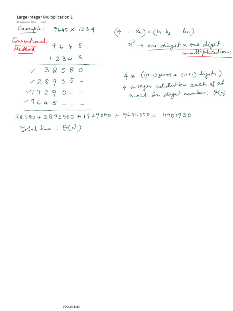 Integer Multiplication | PDF