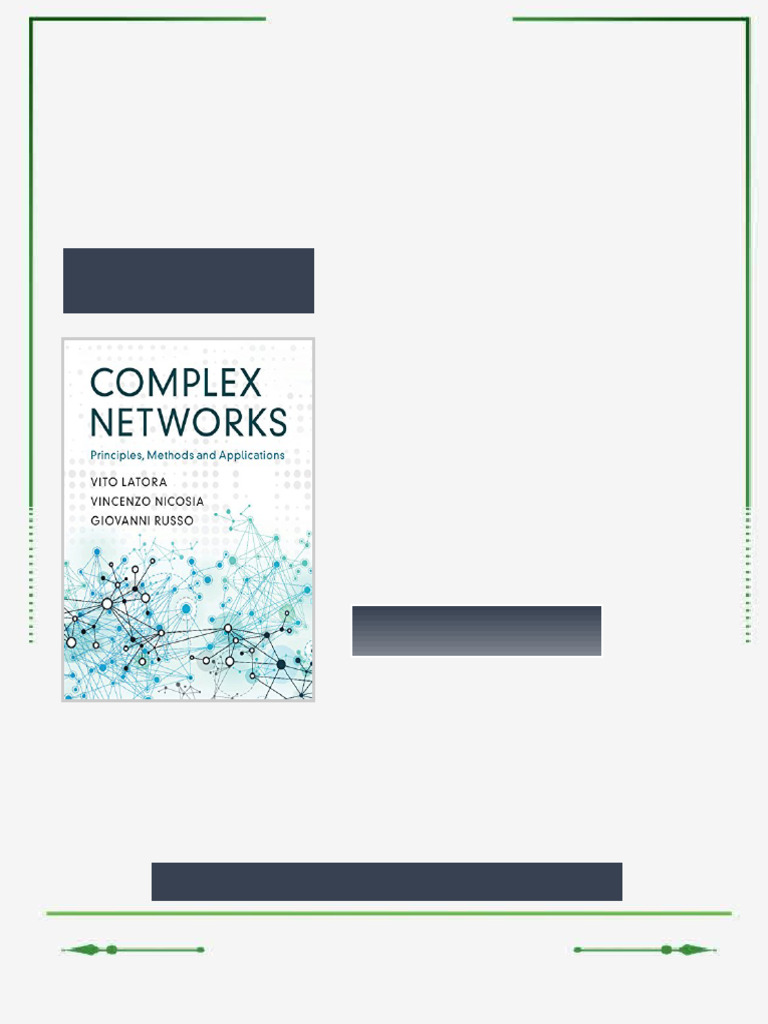 Complex Networks Principles Methods and Applications 1st Edition Vito ...