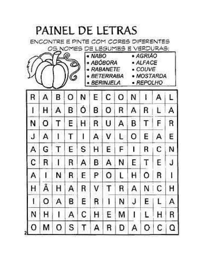 Sopa de Letras - Frutas | PDF