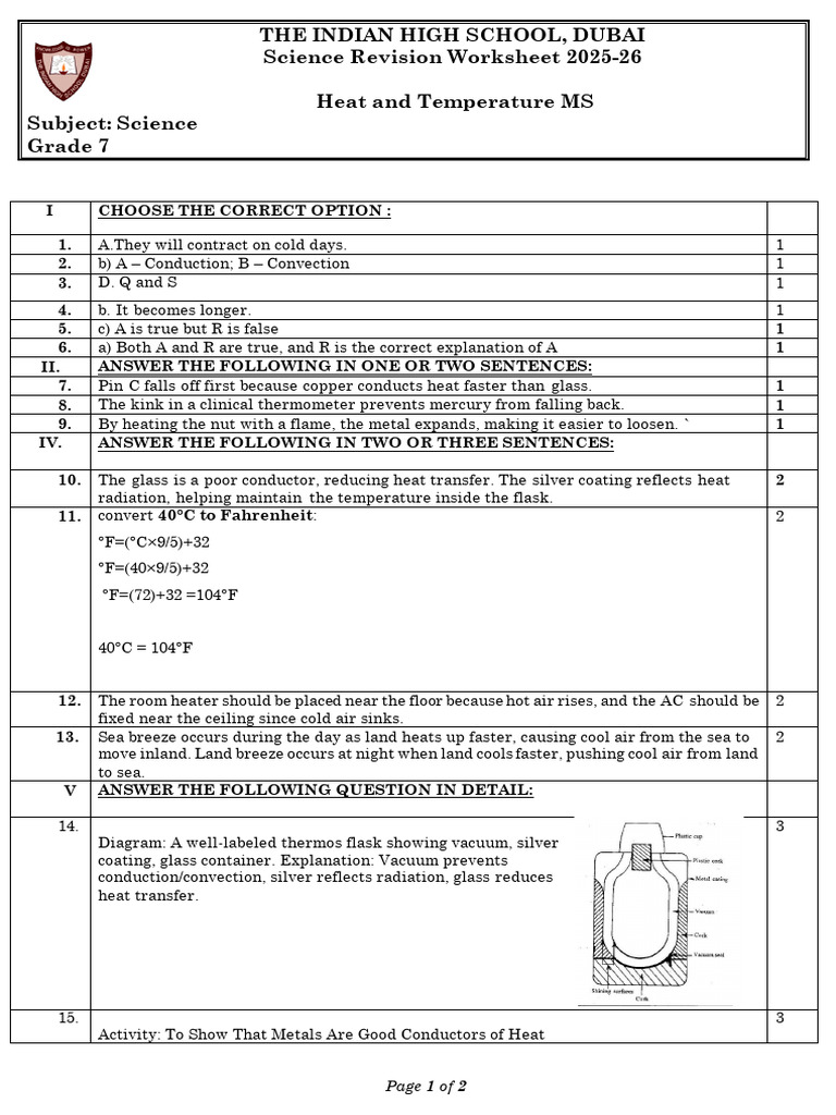 Heat Transfer Concepts for Grade 7 | PDF | Heat Transfer | Heat