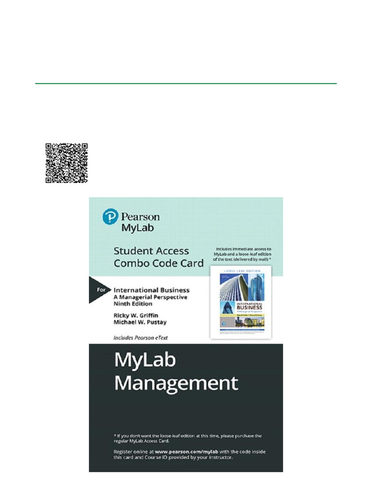 MyLab Management with Pearson eText + Print Combo Access Code for ...