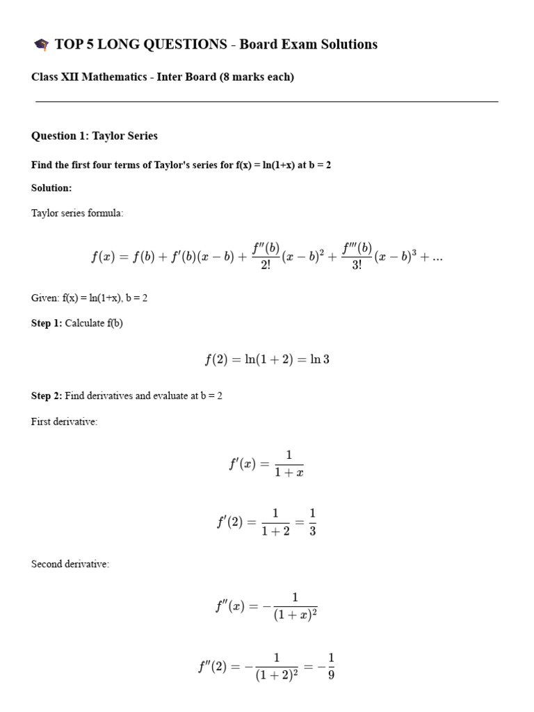 Top 5 Long Questions - Complete Solutions (8 Marks Each) | PDF ...