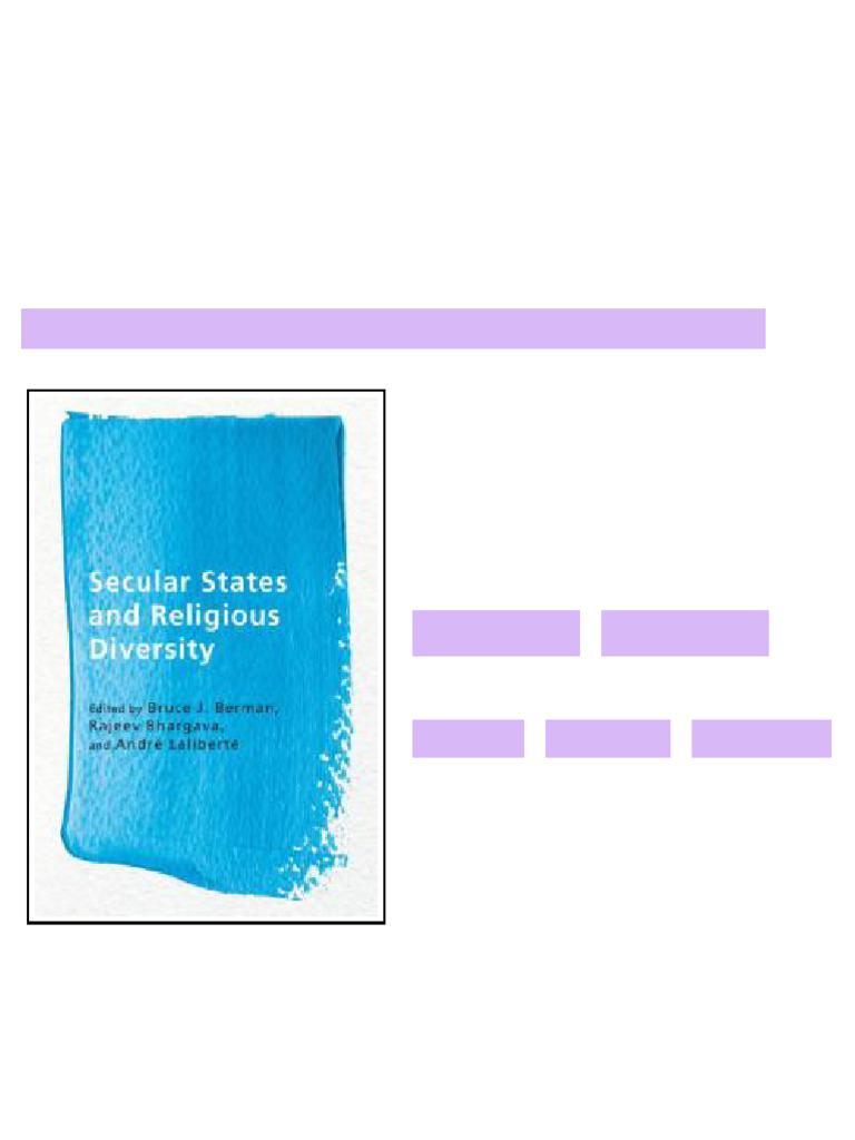 (Ebook) Secular States and Religious Diversity by Bruce J. Berman ...
