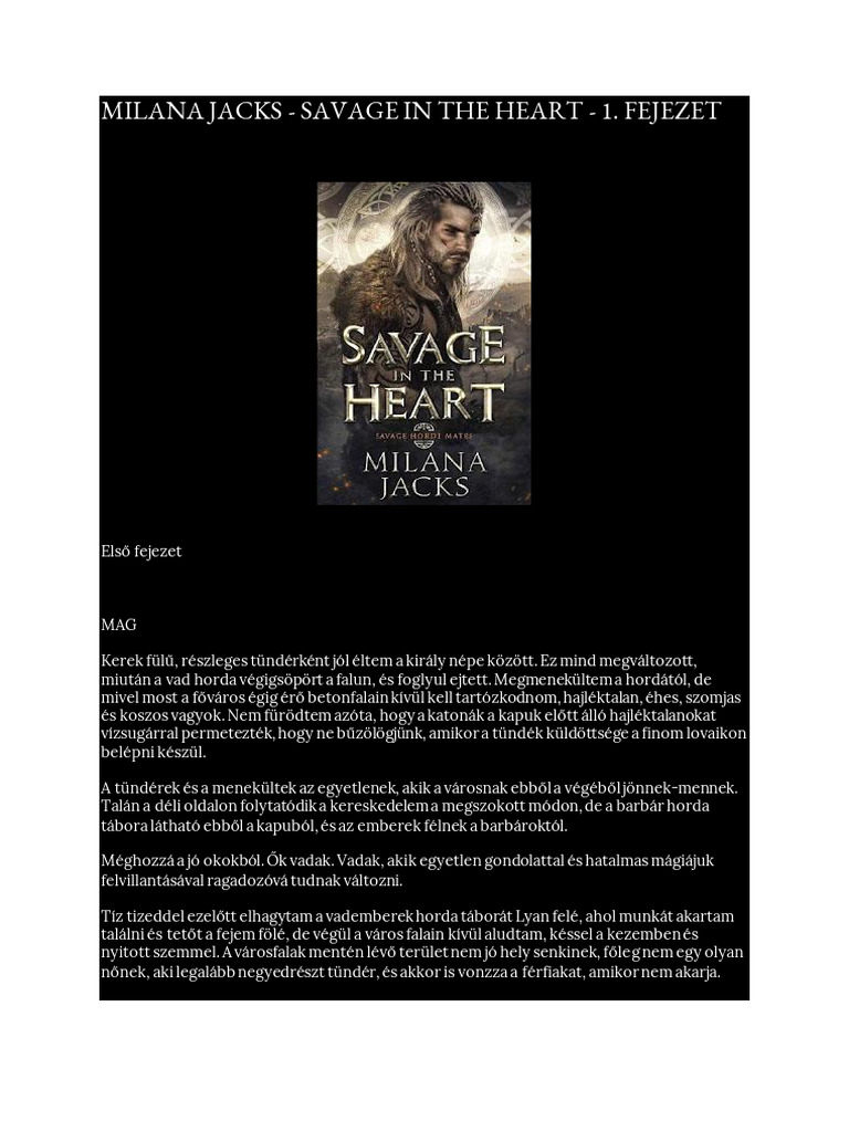 Milana Jacks - Savage Horde Mates 2. - Savage in the Heart | PDF