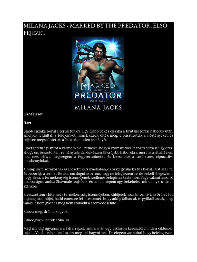 Milana Jacks - Tribes Book 1. - Marked by the Predator | PDF