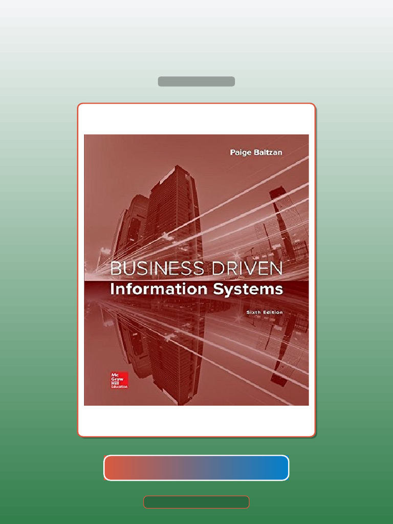 Test Bank for Business Driven Information Systems 6 Edition by Paige ...