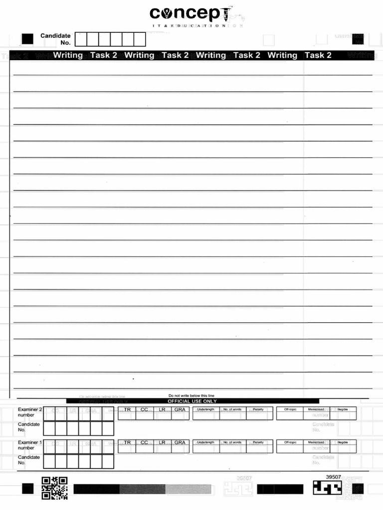 Writing Task 2 Extra Answer Sheet-1 | PDF