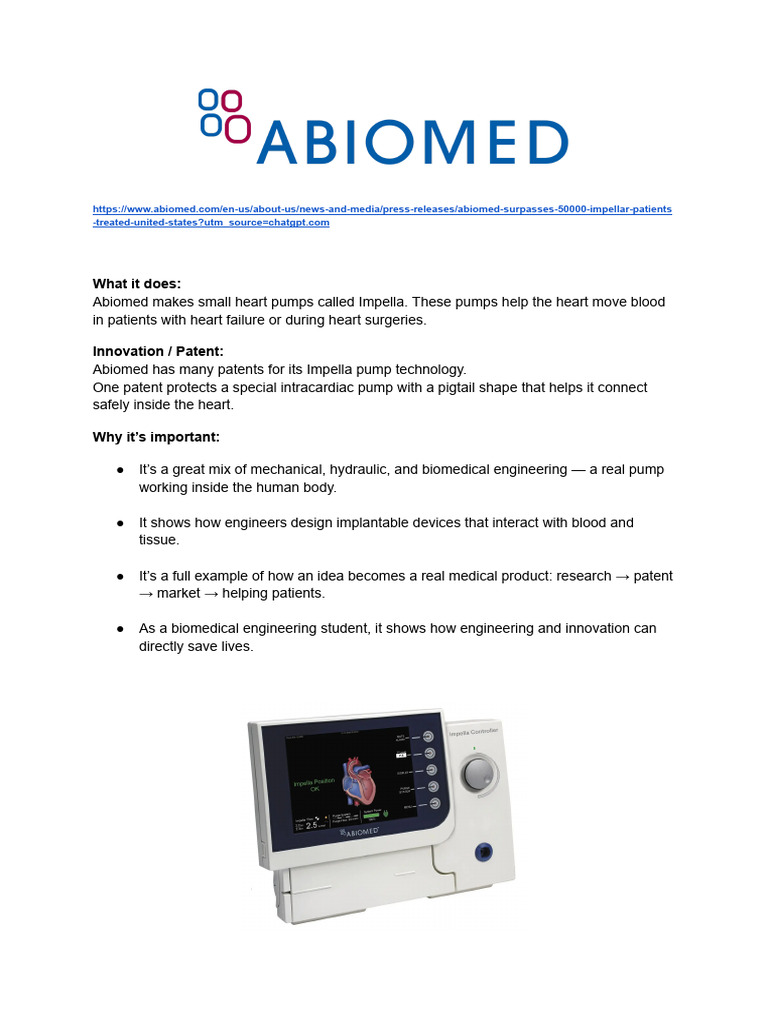 Abiomed - Task 27_10 | PDF