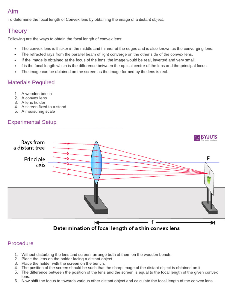 Convex Lens | PDF