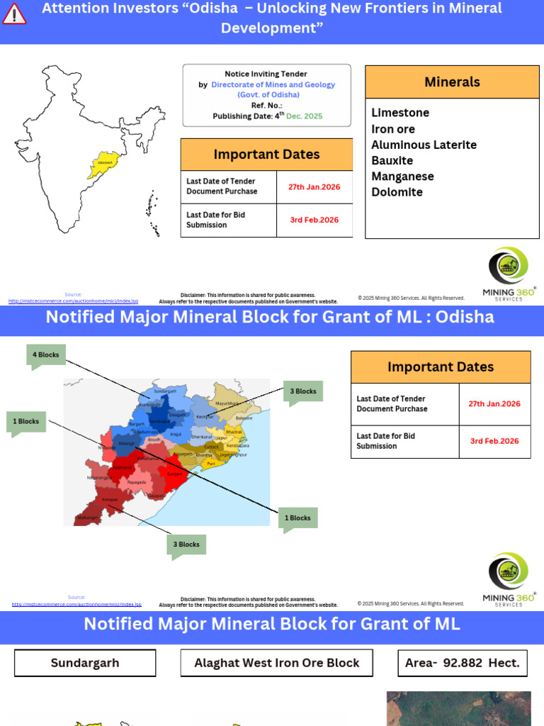 One Block of Odisha Auction Block Slide | PDF | Ore | Natural Materials