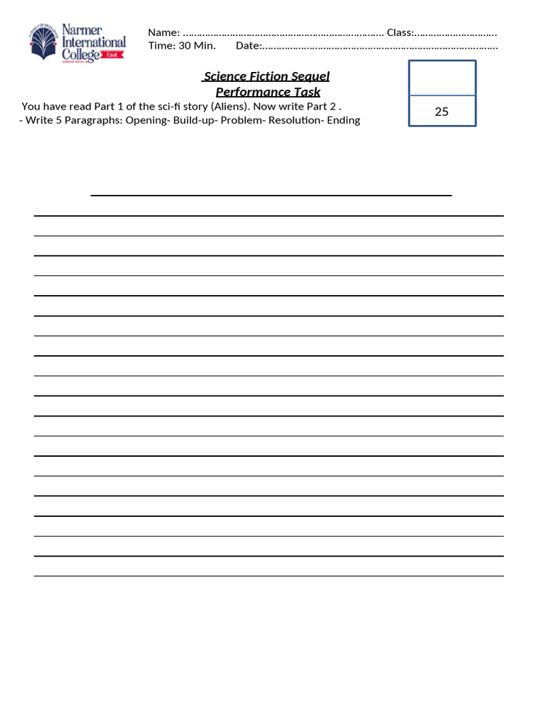 PT Writing a Sci-fi Sequel | PDF