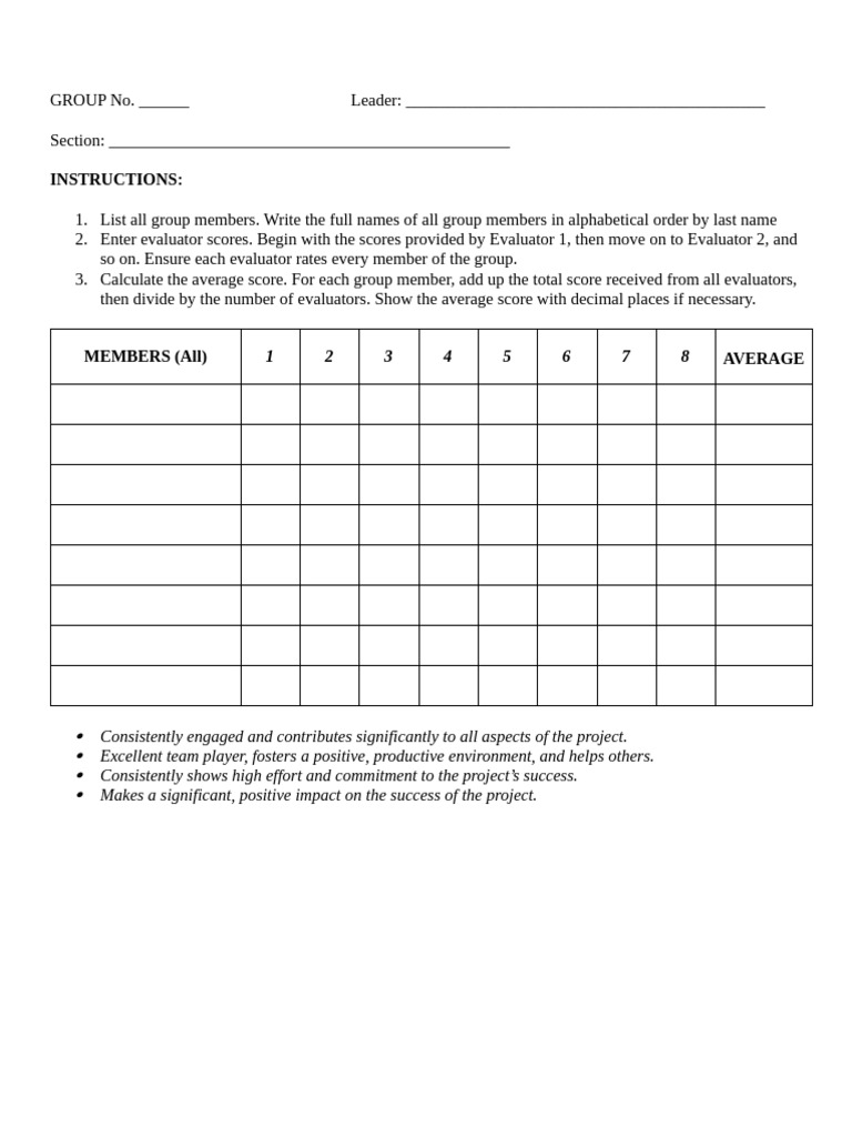 Summary Peer Evaluation | PDF