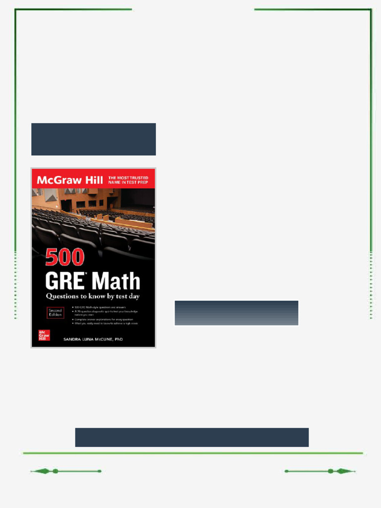500 GRE Math Questions to Know by Test Day, 2nd Edition Sandra Luna ...