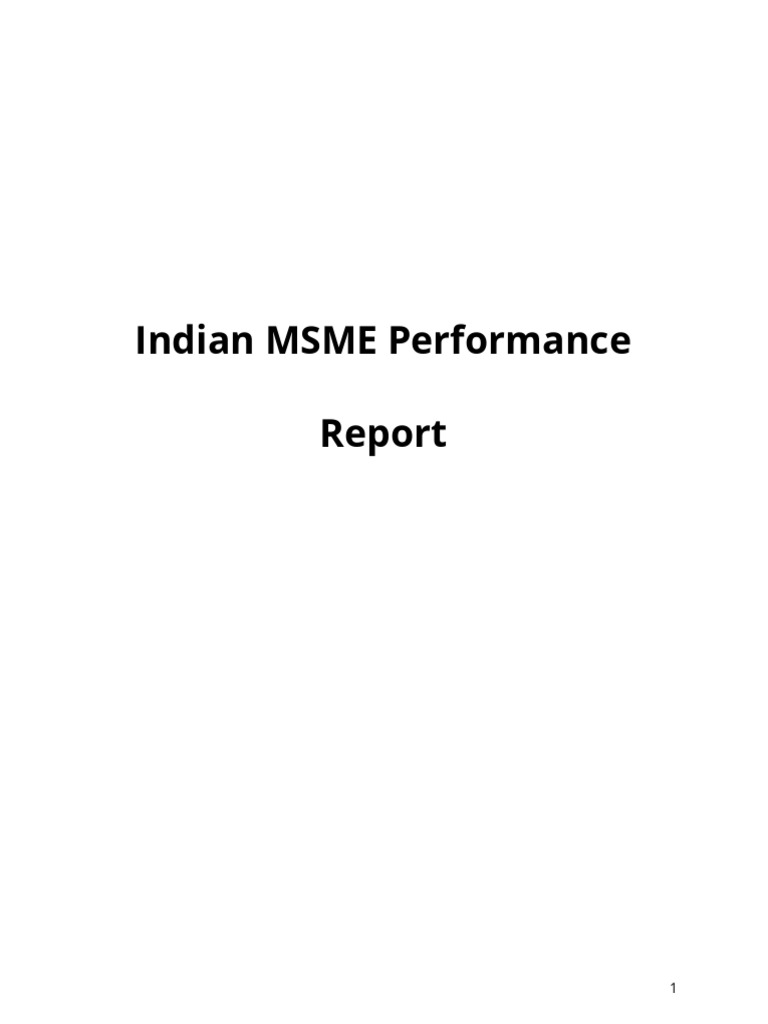 Indian MSME Export Performance Report | PDF | Subsidy | Exports