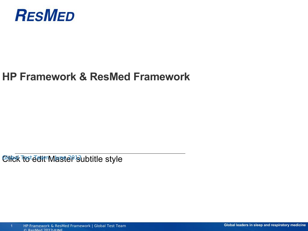 HP and ResMed Framework Overview | PDF | Information Technology ...