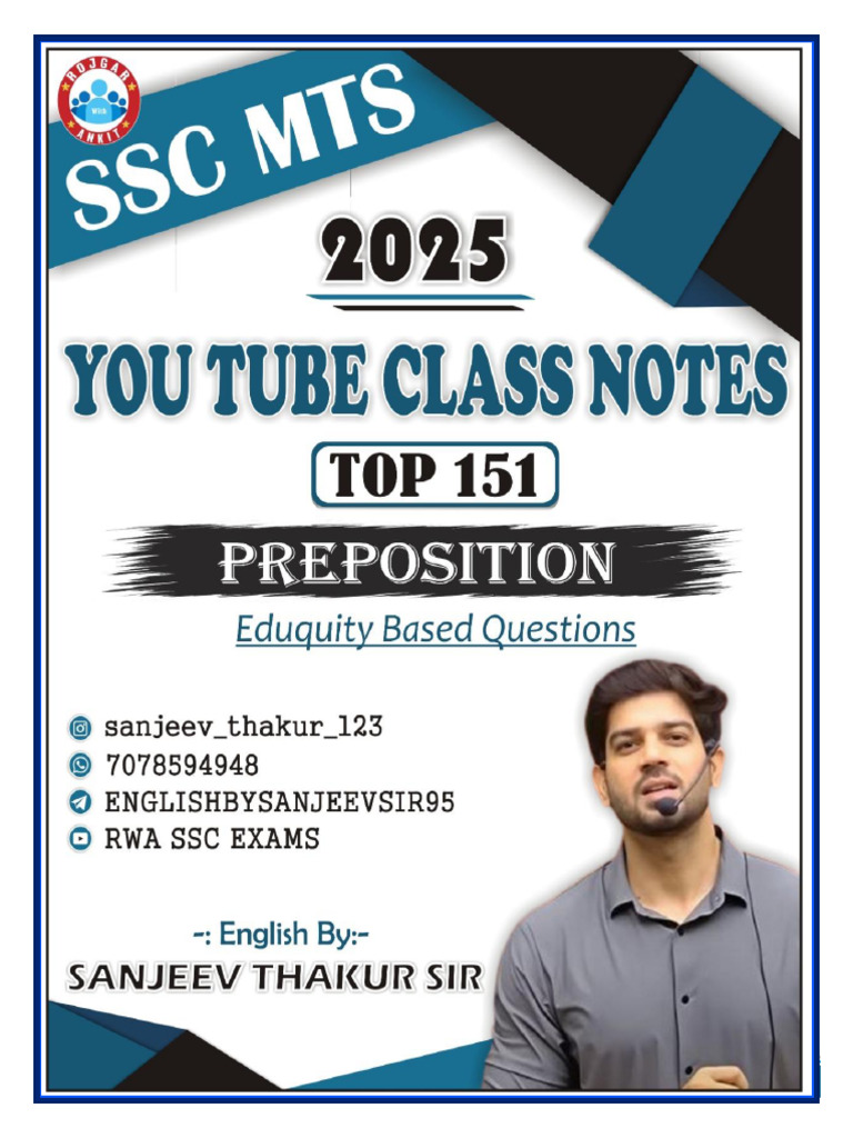 CLASS - 04 PDF PREPOSITION | PDF