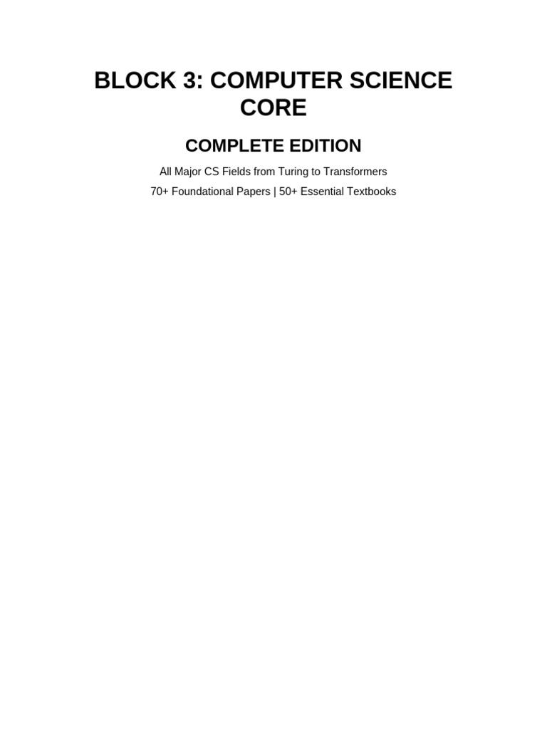 Essential Computer Science Foundations | PDF