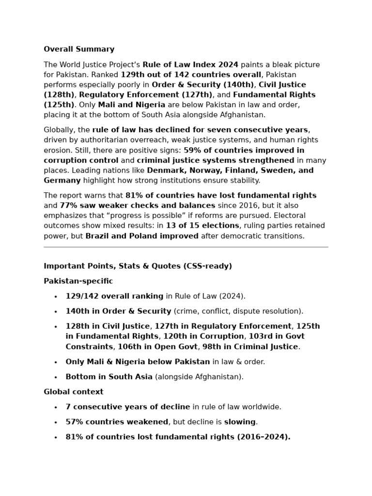 Overall Summary Rule of Law | PDF | Democracy | Political Ideologies