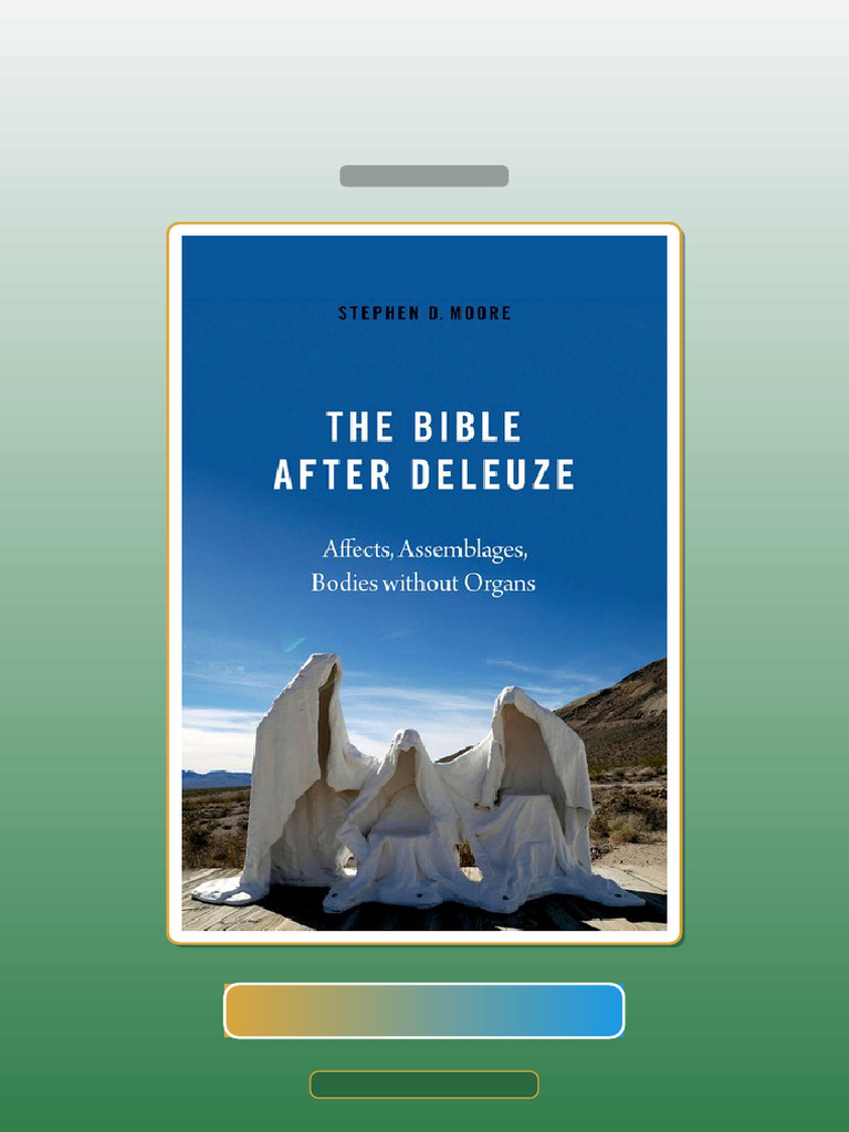 Test Bank for the Bible After Deleuze Affects Assemblages Bodies ...