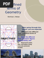 Undefined Terms in Geometry Explained | PDF | Line (Geometry) | Axiom