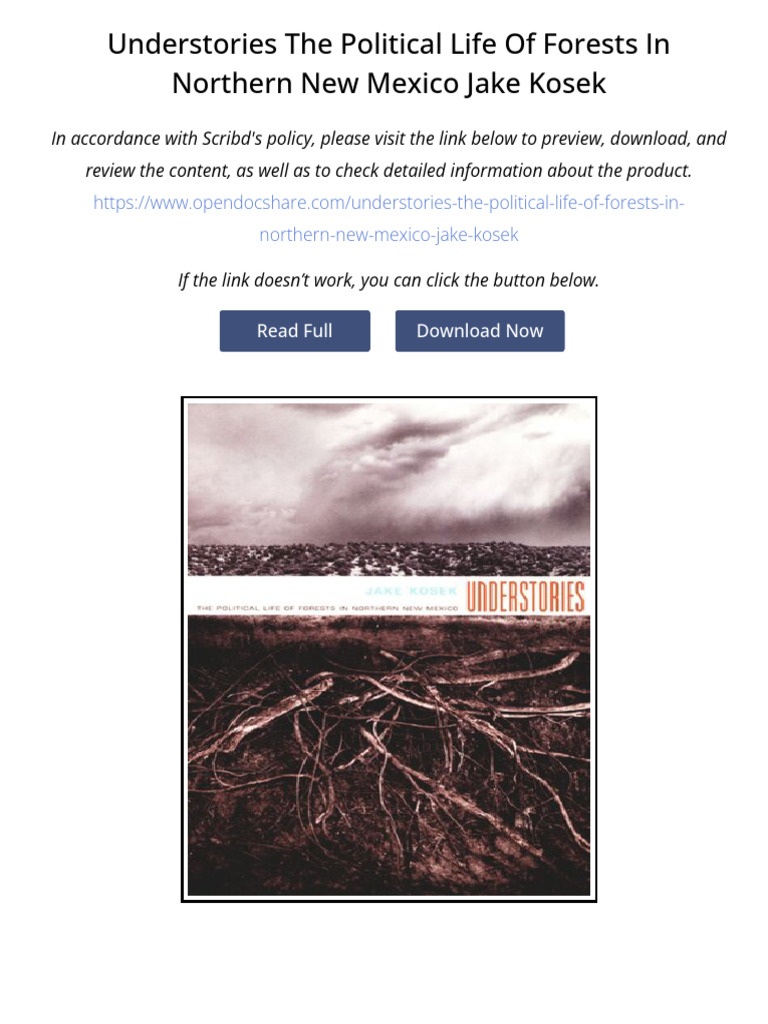Understories The Political Life Of Forests In Northern New Mexico Jake ...