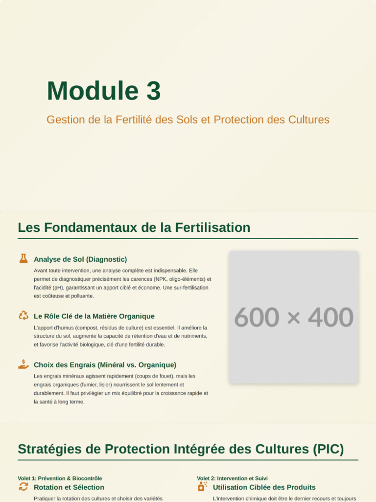 Module 3 - Fertilité Et Protection | PDF