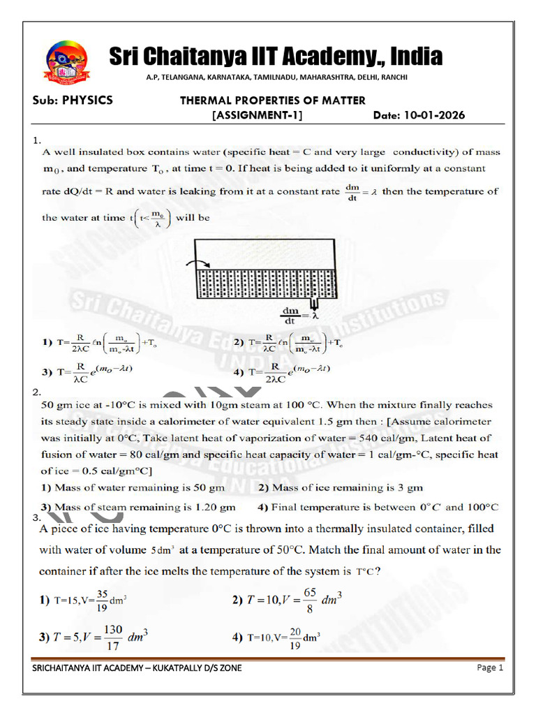 PHYSICS _ THERMAL PROPERTIES OF M6 | PDF | Chess Theory | Chess