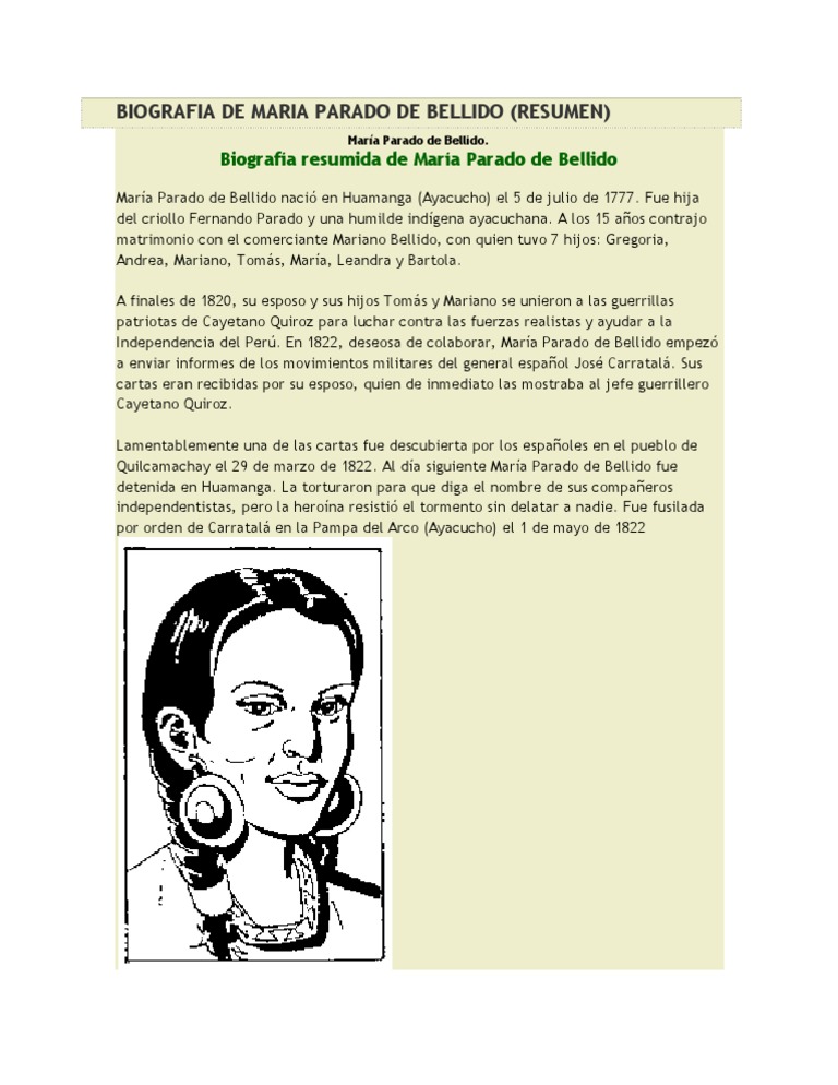 Biografia de Maria Parado de Bellido | PDF