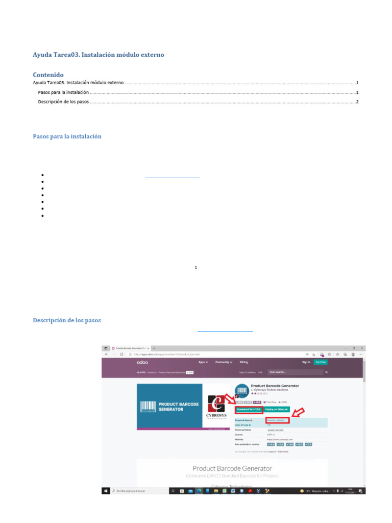 Instalación de Módulos Externos en Odoo | PDF | Archivo de computadora ...