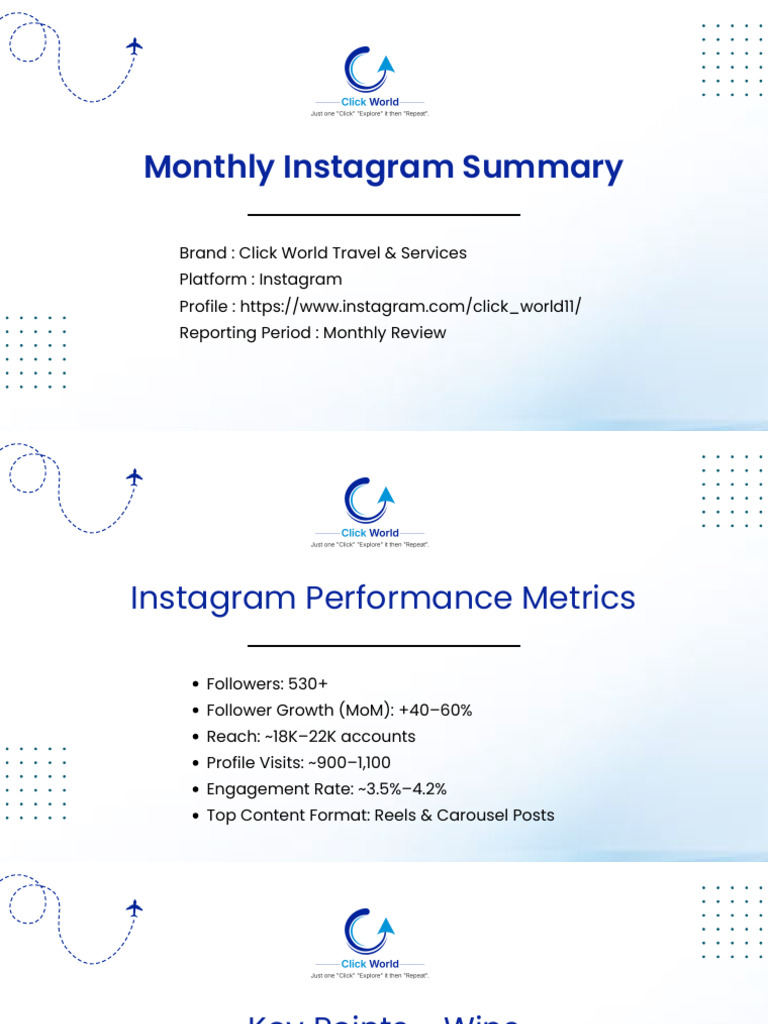Monthly Instagram Performance Review | PDF