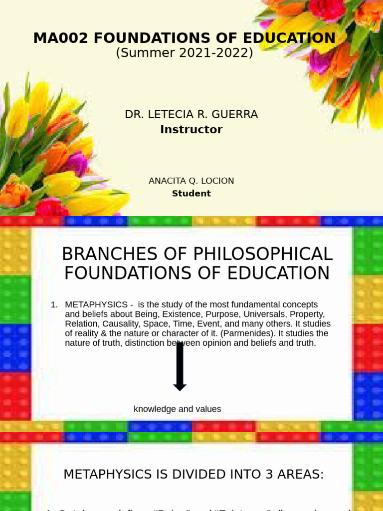 Ma002 Foundations of Education | PDF | Epistemology | Knowledge