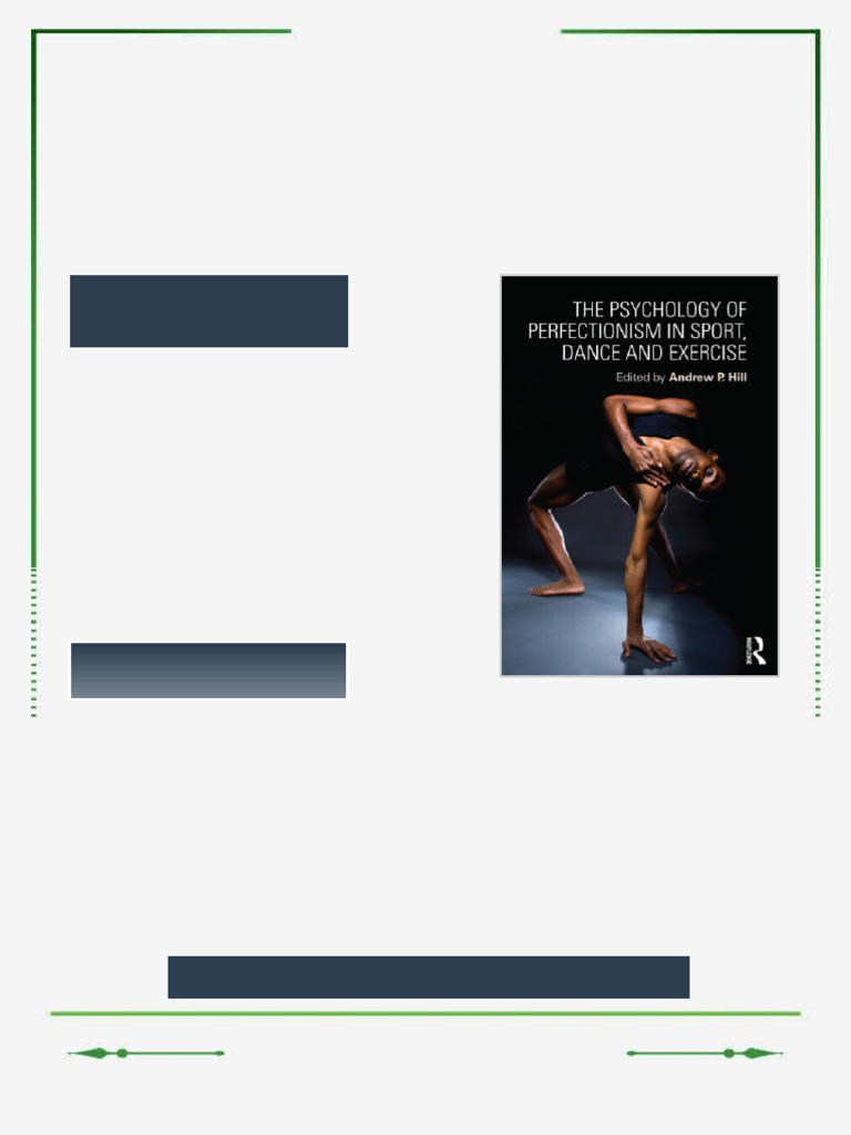 The Psychology of Perfectionism in Sport Dance and Exercise Andrew Hill ...