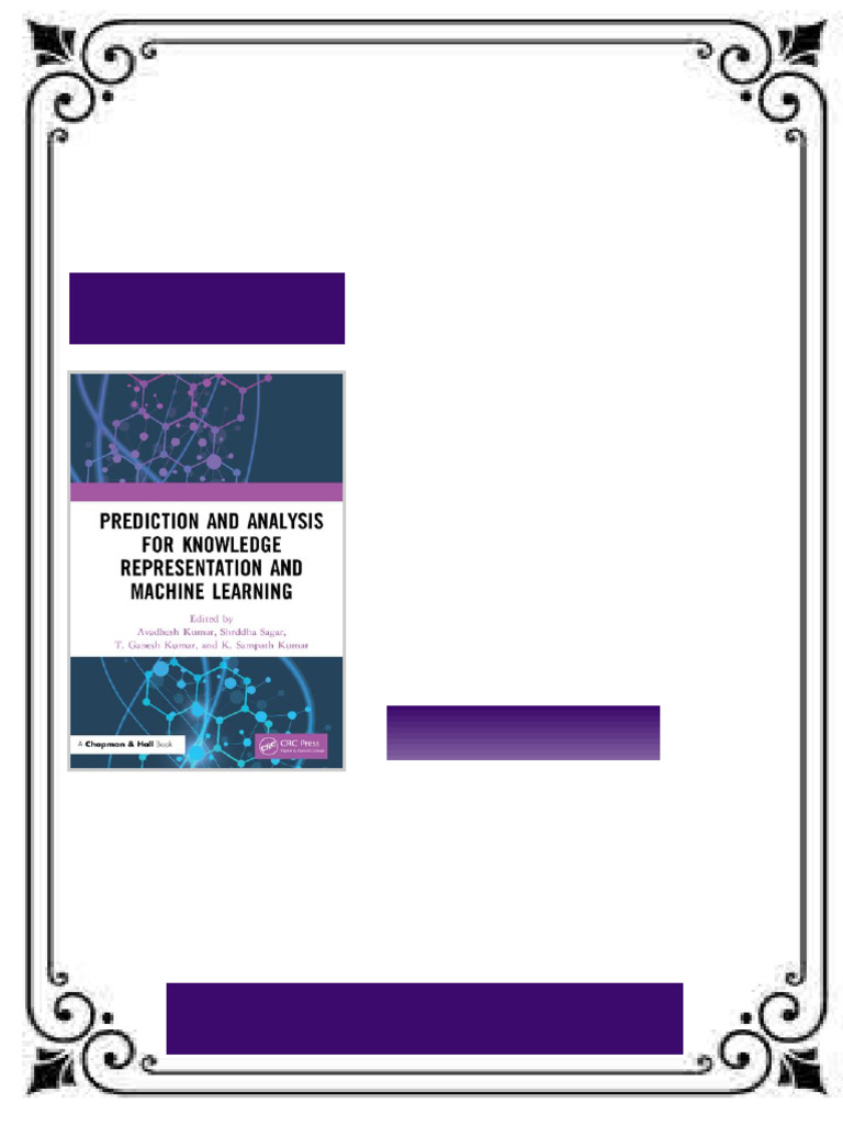 Prediction and Analysis for Knowledge Representation and Machine Learning 1st Edition Avadhesh ...