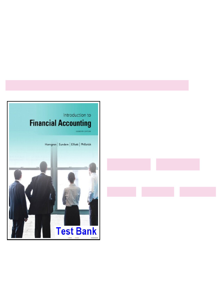Introduction to Financial Accounting 11th Edition Horngren Test Bank ...
