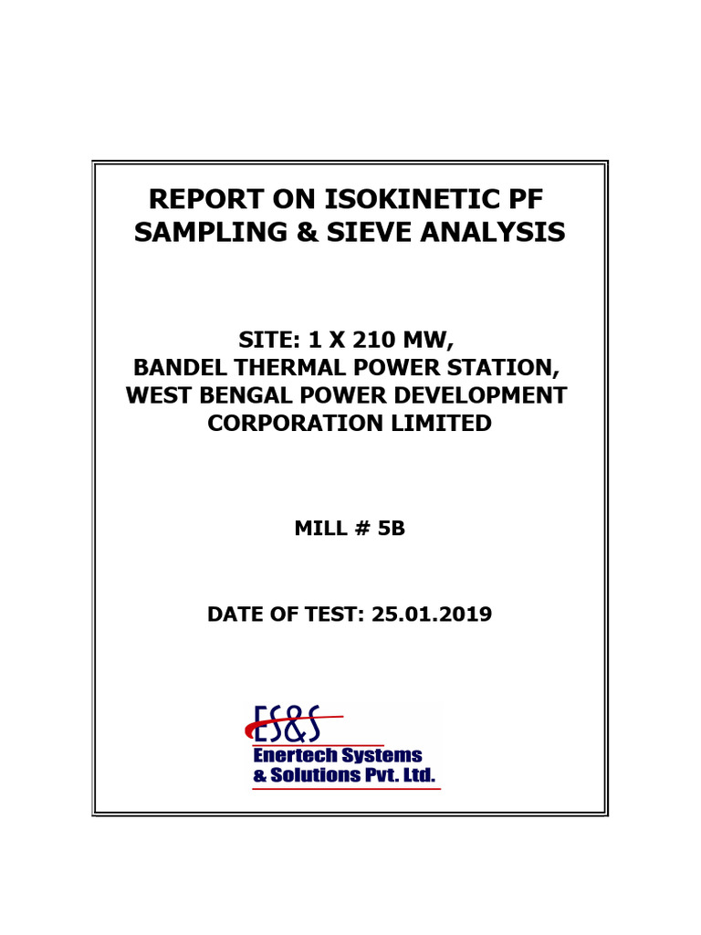 BTPS Mill#5B-25.01.19 Isokinetic Sampling Report | PDF | Gases ...