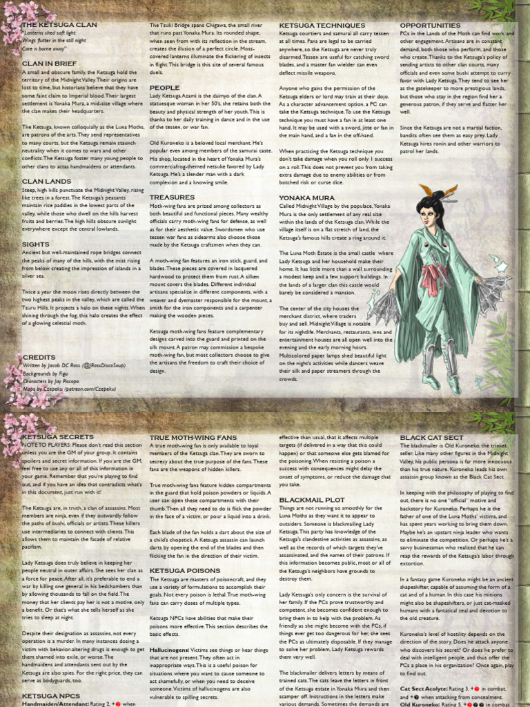 Katanas and Kimonos - Ketsuga Clan | PDF | Samurai