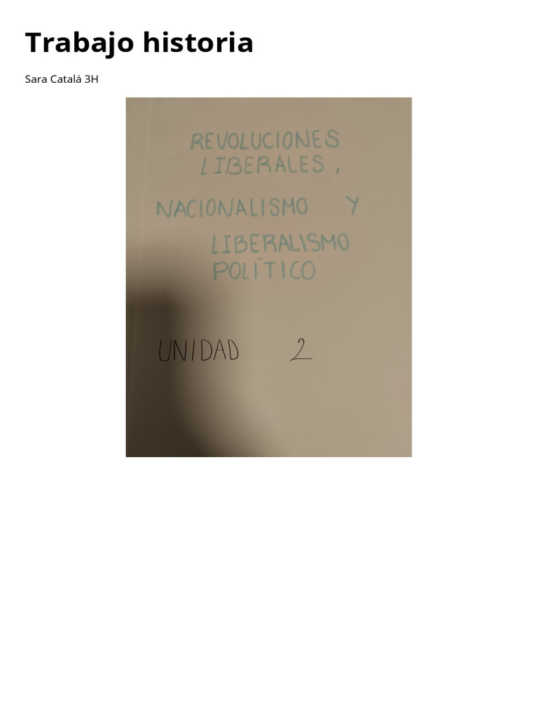 Trabajo Historia Sara Catalá 3H | PDF