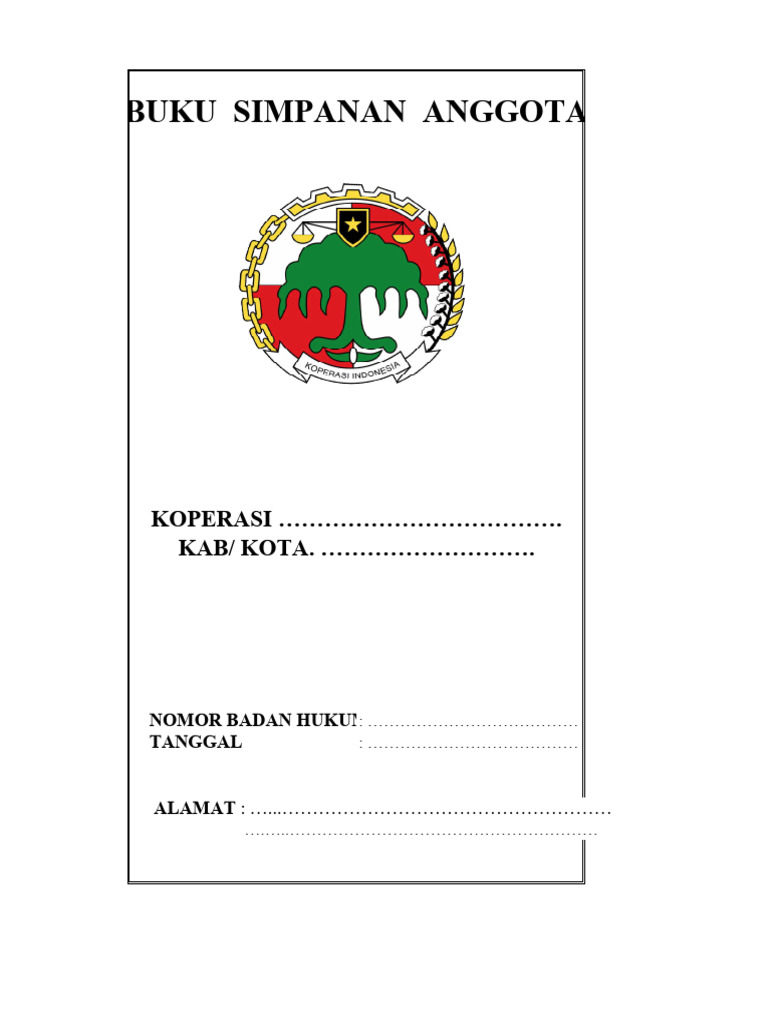 Buku Simpanan Anggota Koperasi | PDF