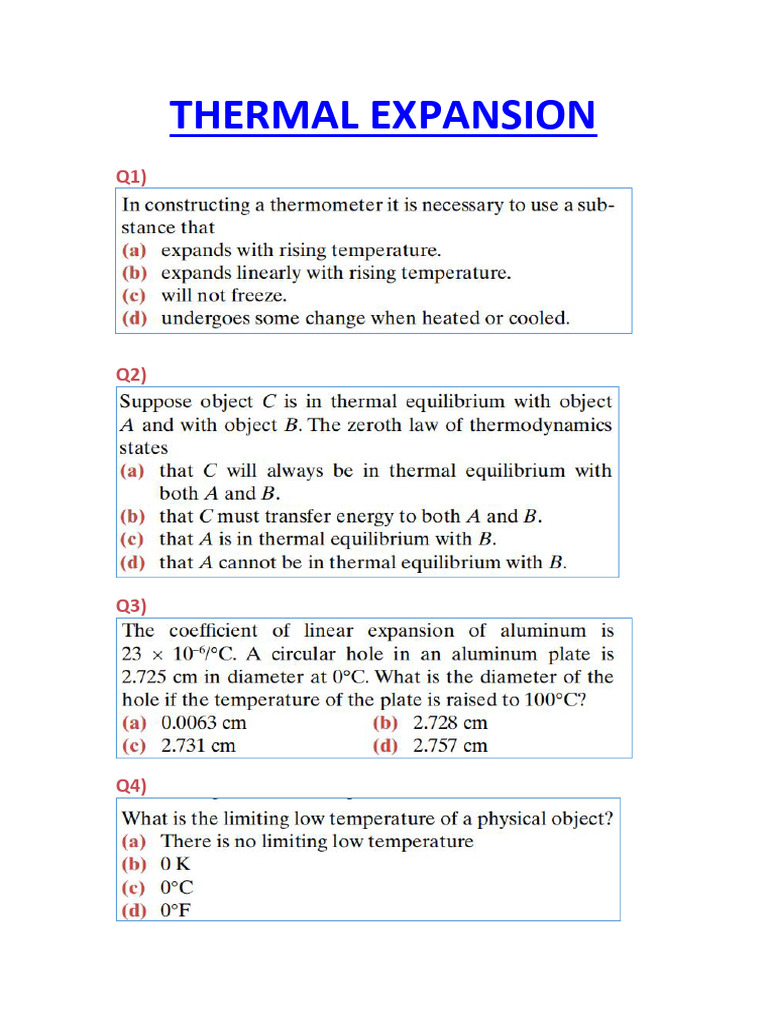 Thermal Physics Neet Format | PDF